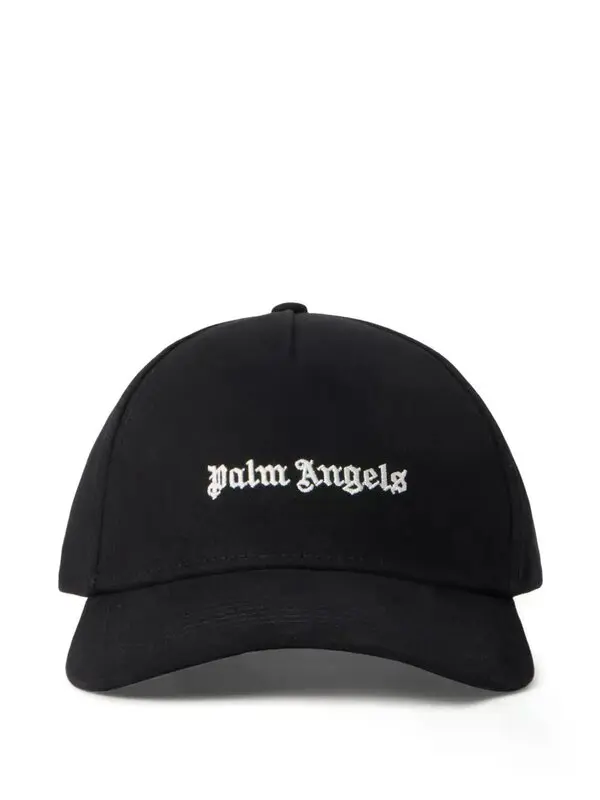 Palm Angels Embroidered Logo Baseball Cap - Black