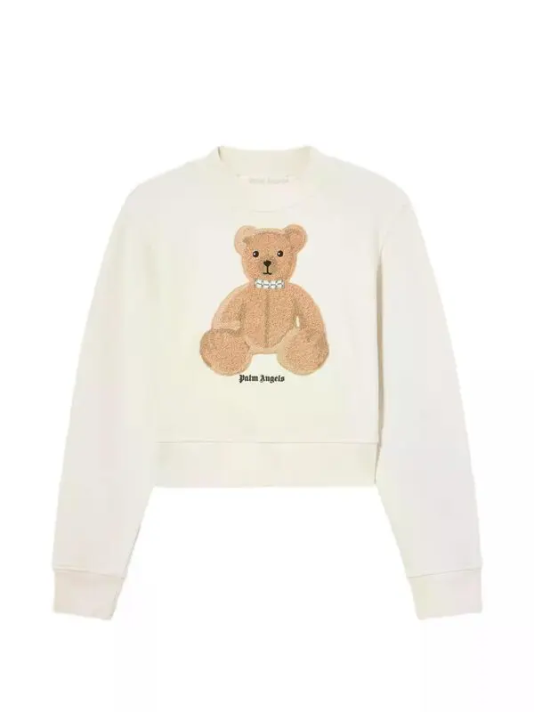 Palm Angels Bear Fitted Sweatshirt - Neutrals