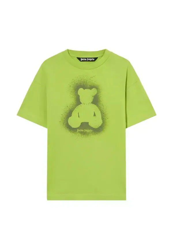 Palm Angels Spray Bear T-shirt - Green