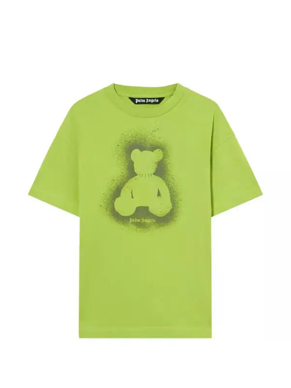 Palm Angels Spray Bear T-shirt - Green