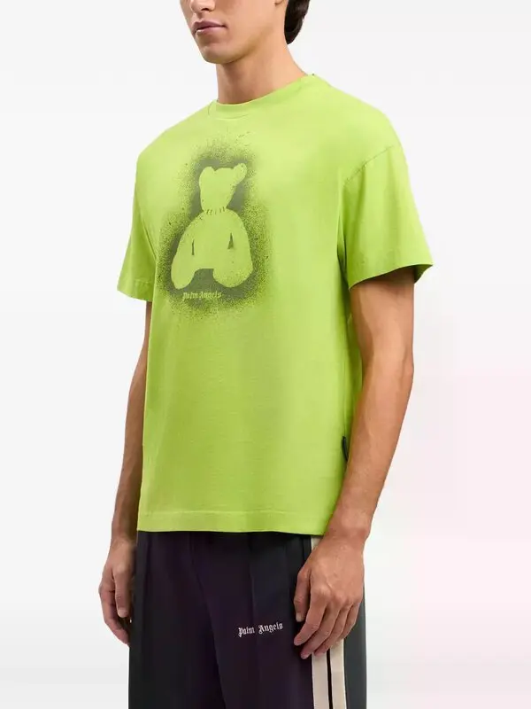 Palm Angels Spray Bear T-shirt - Green