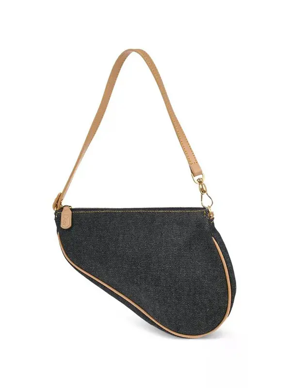 Dior 2011 Saddle Denim Tote - Blue