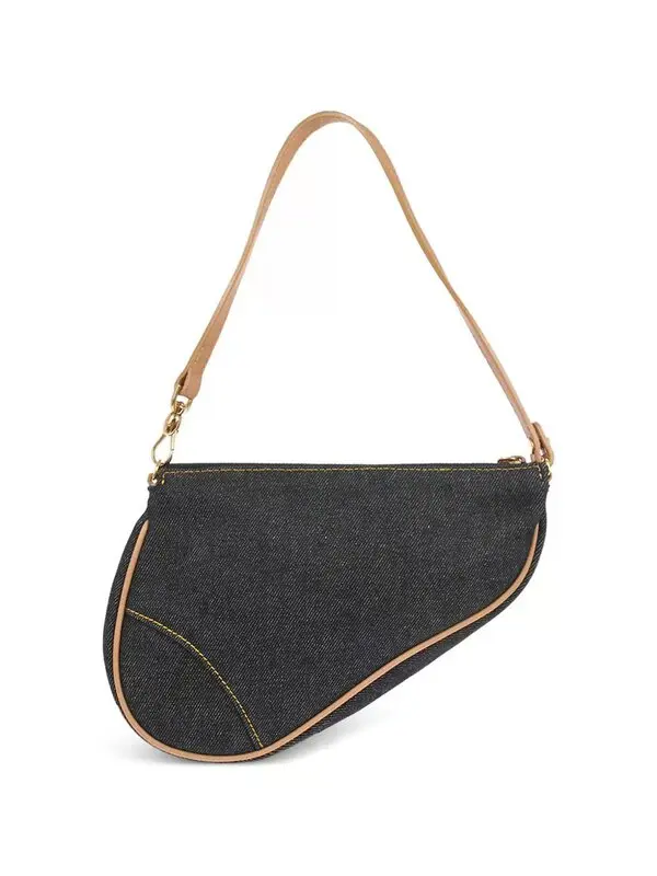 Dior 2011 Saddle Denim Tote - Blue
