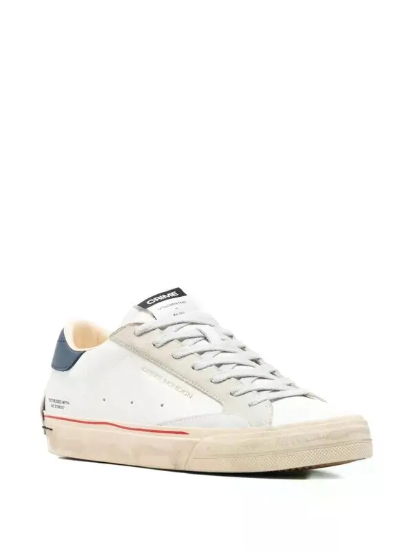 CRIME LONDON Contrast Leather Sneakers