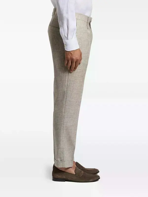 Peserico Checked Pleated Trousers