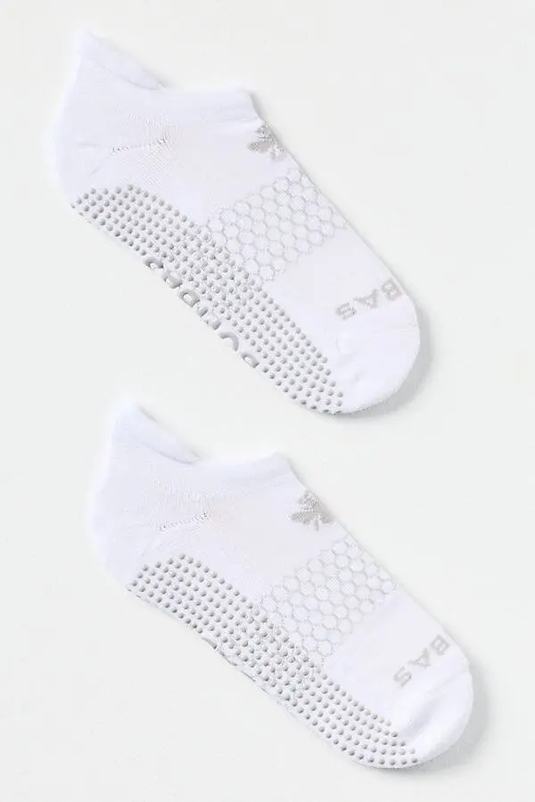 BOMBAS Gripper Ankle Socks - White