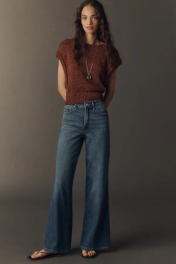 Good American Soft-tech Good Waist Palazzo High-rise Wide-leg Jeans - Indigo1281