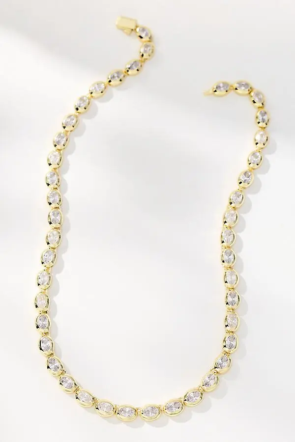Melinda Maria Tennis Necklace - Gold