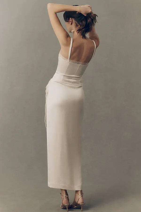 Bhldn Satin Stretch Maxi Dress