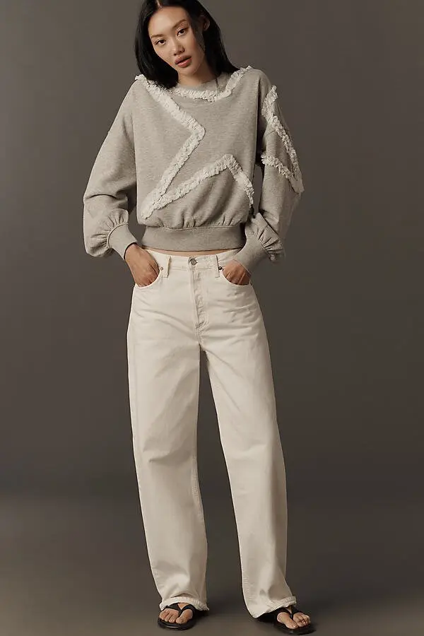 Maeve Textured Star Pullover