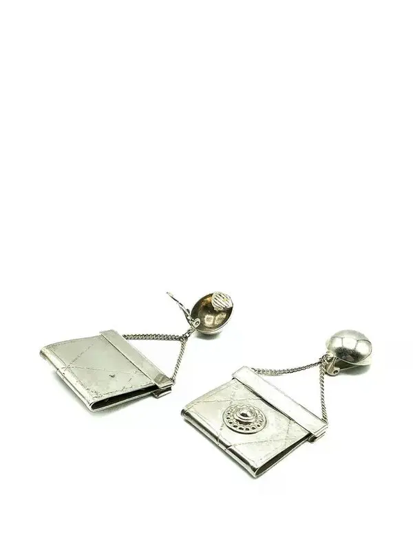 JENNIFER GIBSON JEWELLERY 1980s Statement Handbag Clip-on Earrings