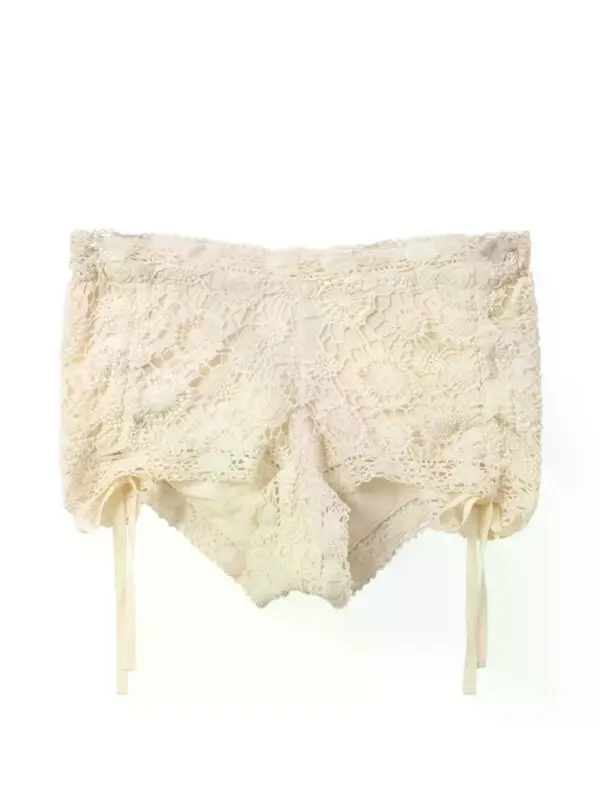 Isabel Marant Étoile Yeliz" Guipure Lace Shorts - Neutrals