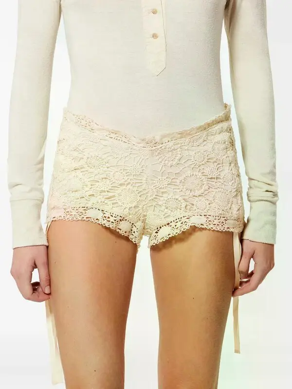 Isabel Marant Étoile Yeliz" Guipure Lace Shorts - Neutrals