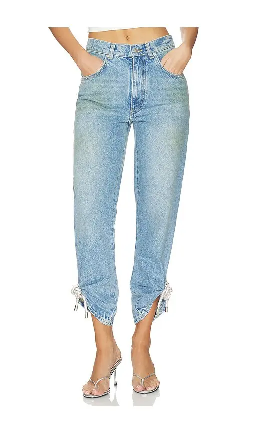 AREA Crystal Knot Jean - Blue