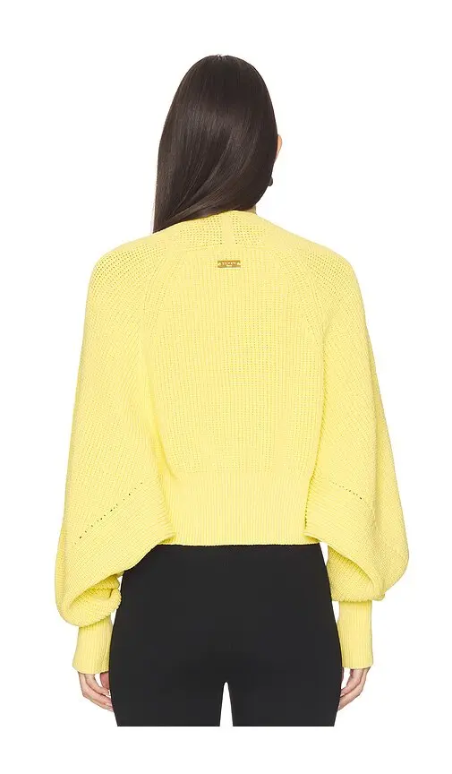 Balmain Ribbed Knit Bolero Cardigan - Yellow