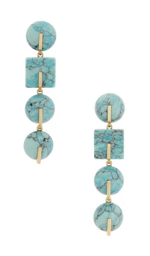 Cult Gaia Laguna Dangle Earrings - Teal