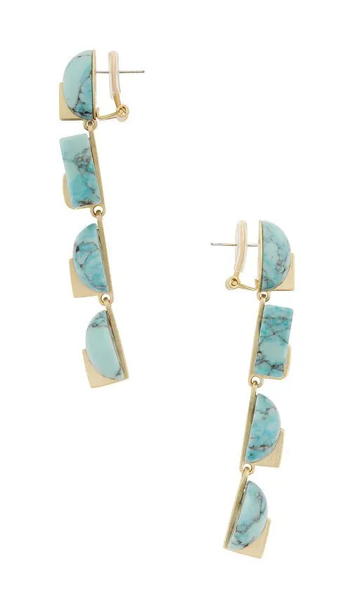 Cult Gaia Laguna Dangle Earrings - Teal