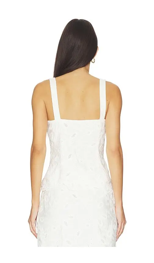 Simkhai Mckenna Embroidered Linen Top