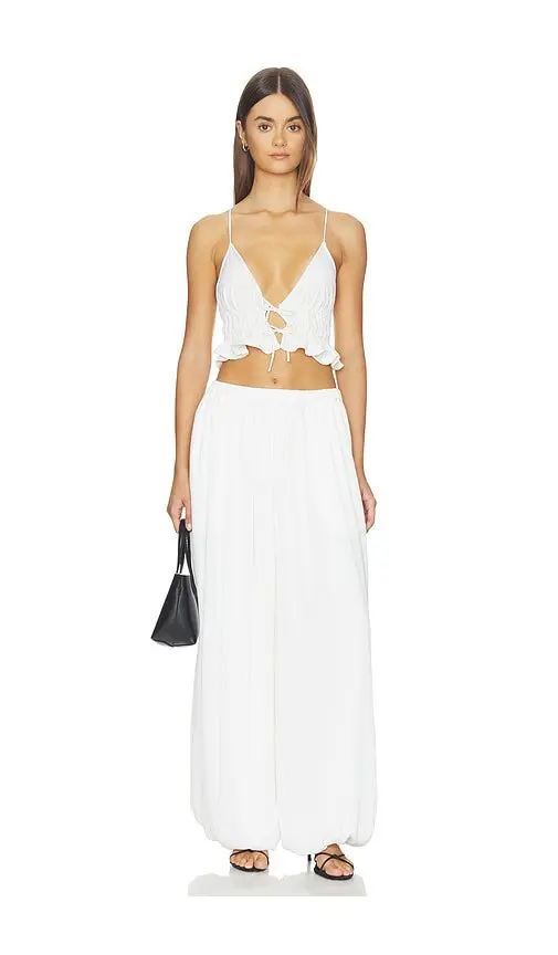 Tularosa Pheby Top Cropped Ruffle Hem