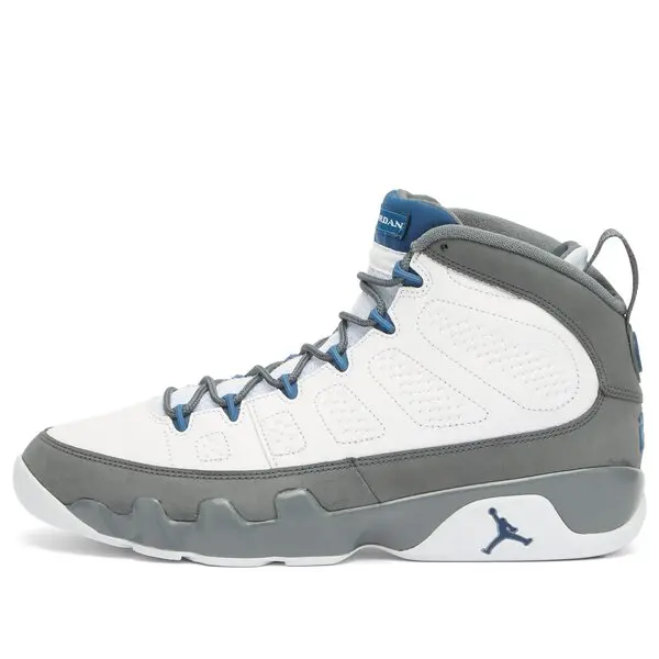 JORDAN 9 Retro Sneaker - White/blue/grey