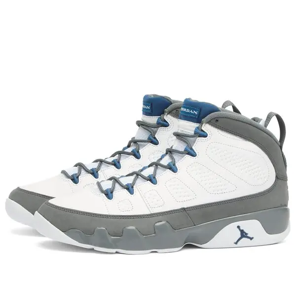 JORDAN 9 Retro Sneaker - White/blue/grey