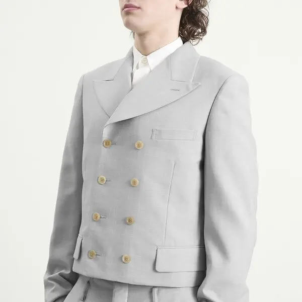 Comme Des Garçons Structured Double Breasted Blazer