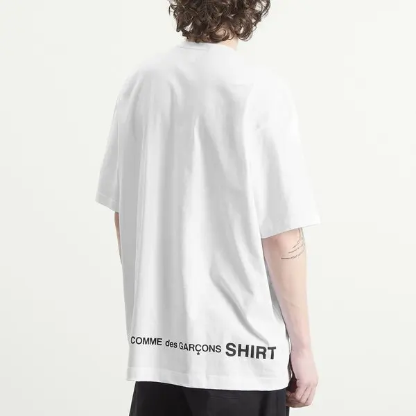 Comme Des Garçons Oversized Printed Jersey - White