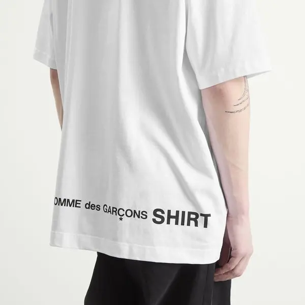 Comme Des Garçons Oversized Printed Jersey - White