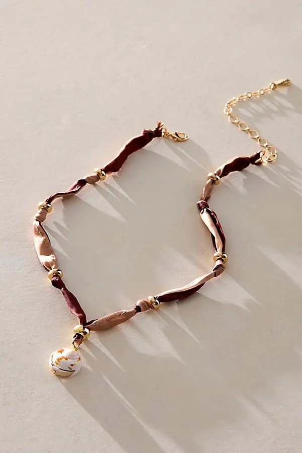 Free People Honey Pendant Choker - Chocolate