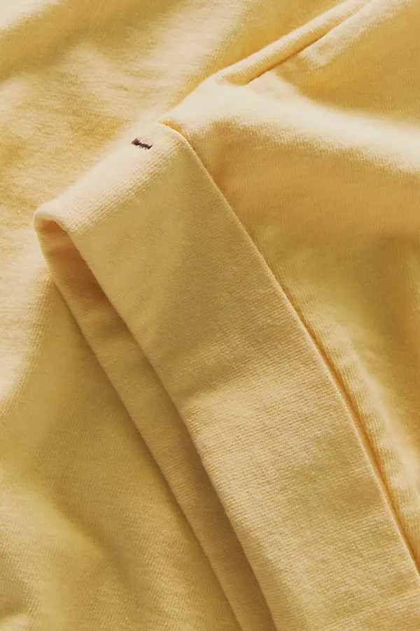 Free People Leandra Heavyweight Cotton Short Set - Solar Lemon