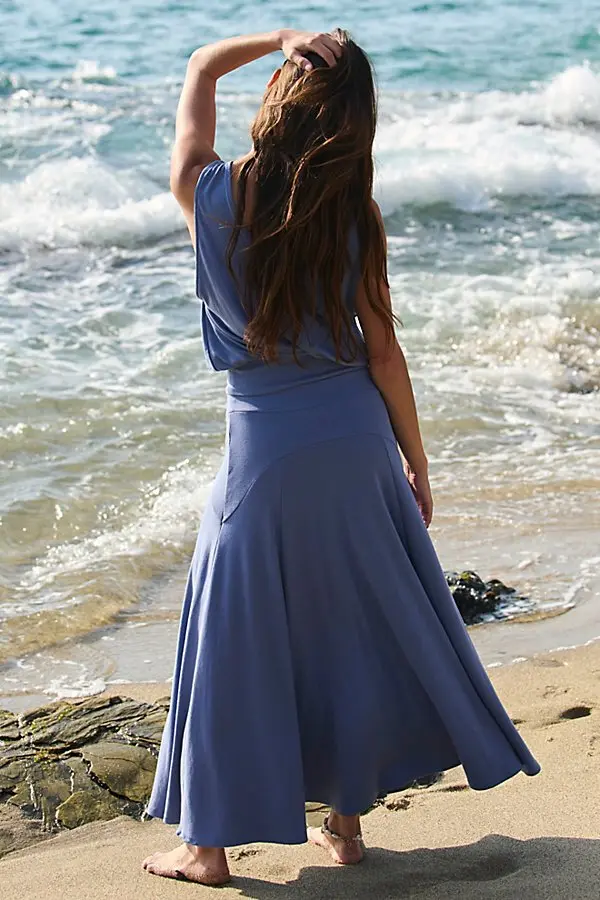 Free People Ribbed Bristol Skirt Set - Rainfall