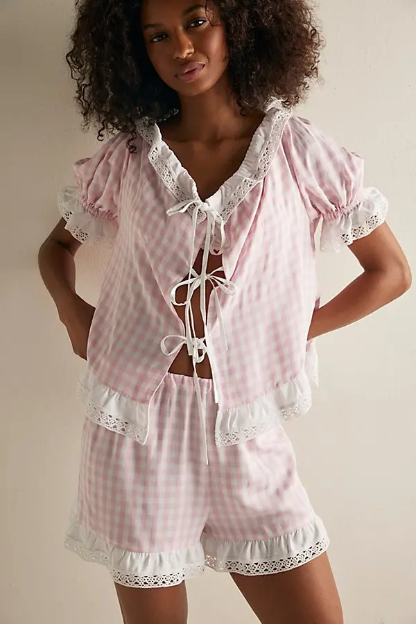 Sleeper Romantica Lounge Set - Pink Check