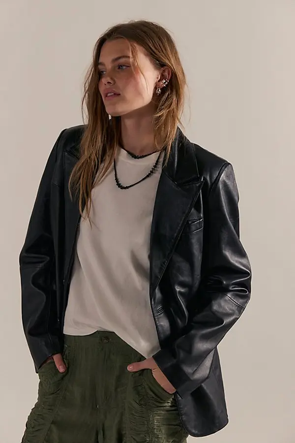DEADWOOD Stanley Leather Blazer