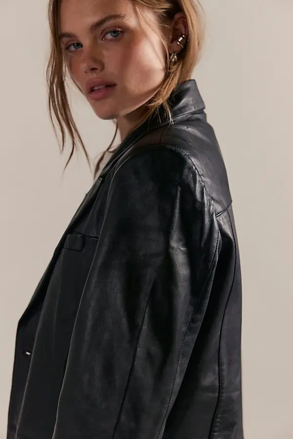 DEADWOOD Stanley Leather Blazer