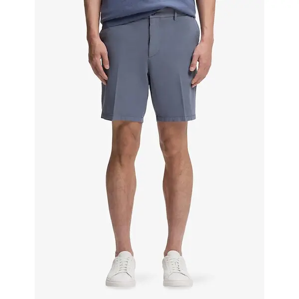 BOSS Straight-leg Stretch-cotton Shorts