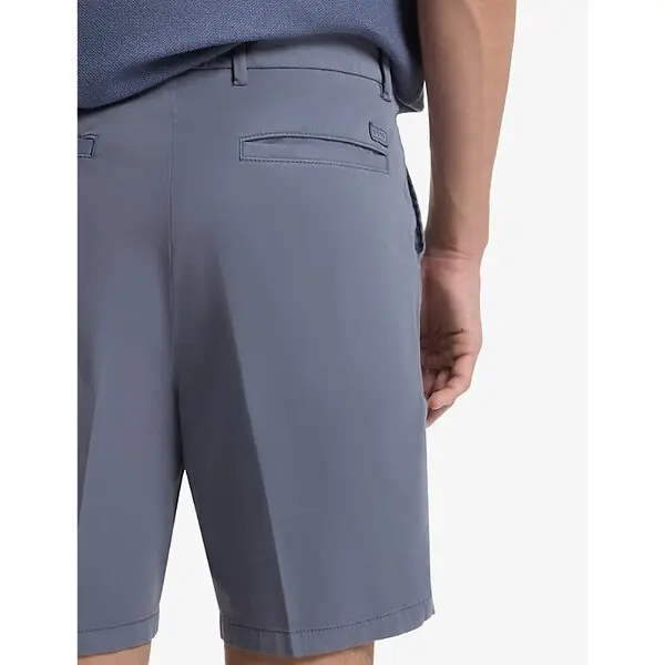 BOSS Straight-leg Stretch-cotton Shorts