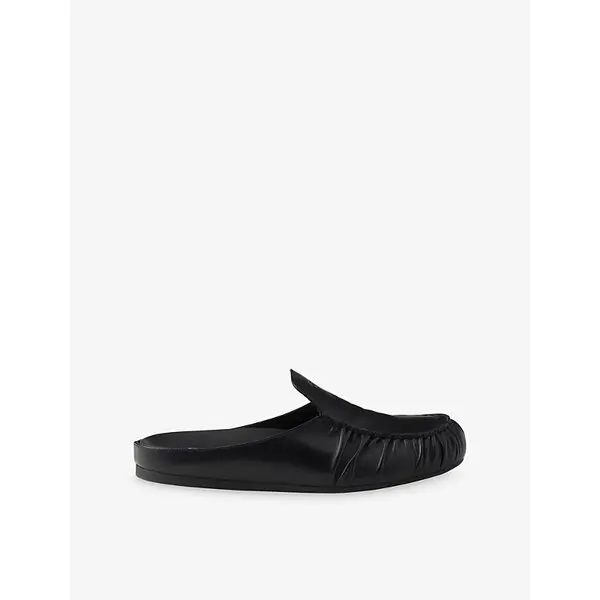 Prada Logo-print Leather Mules - Black