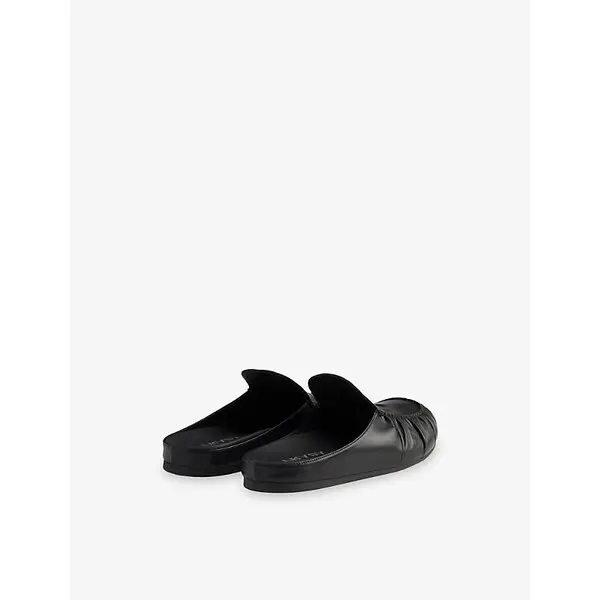 Prada Logo-print Leather Mules - Black