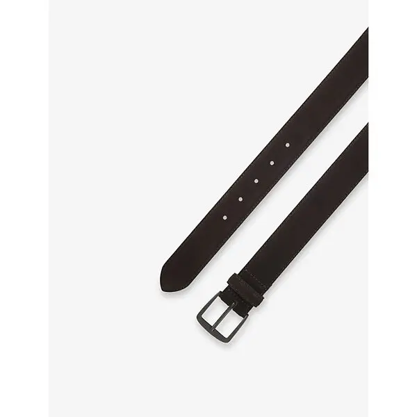 BOSS Branded Buckle Suede Belt
