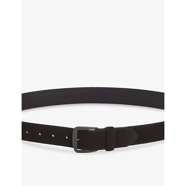 BOSS Branded Buckle Suede Belt