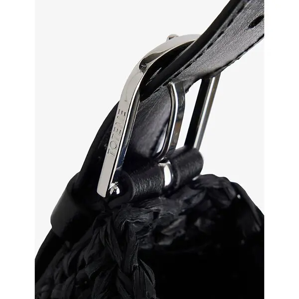 TOTEME Raffia Tote Bag - Black