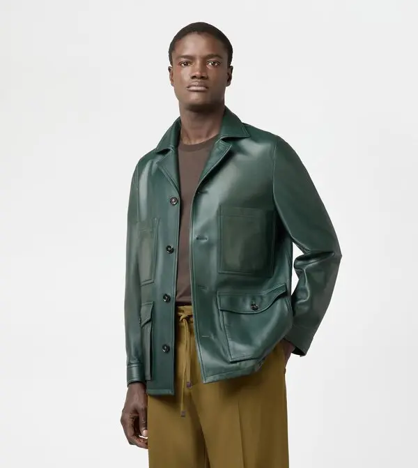 TOD'S Leather Safari Jacket
