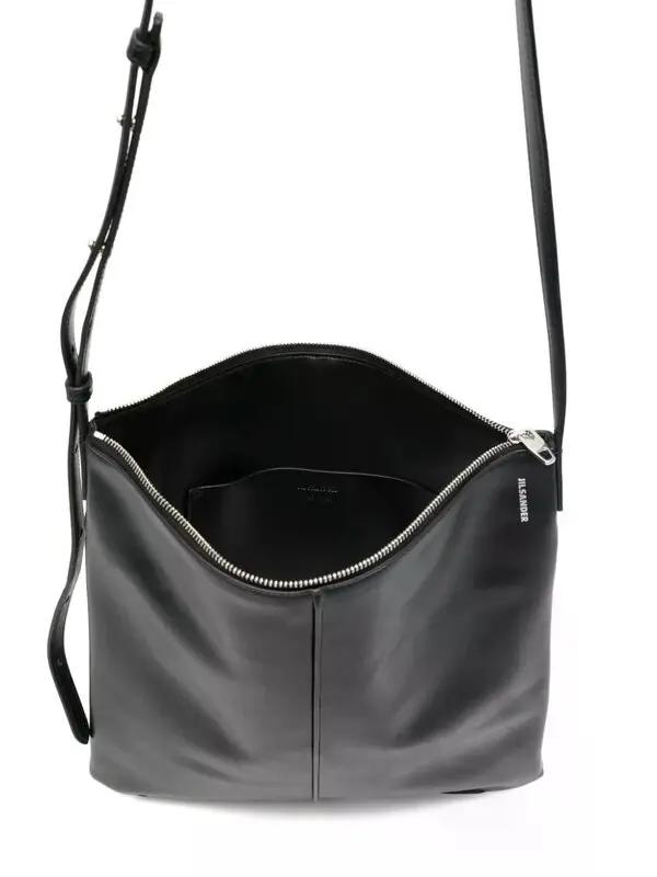 JIL SANDER Linea Zip Leather Crossbody Bag