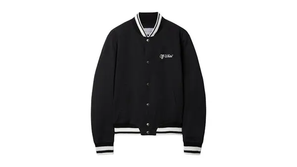 Off-White Script Cotgab Souvenir Varsity Jacket