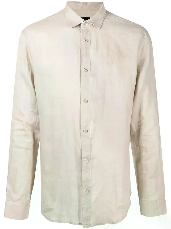 Armani Exchange Long-sleeved Linen Shirt