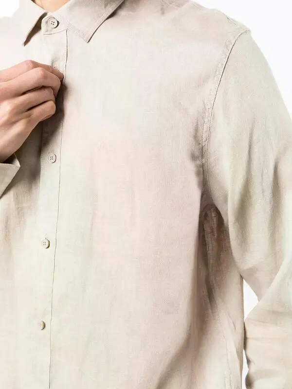 Armani Exchange Long-sleeved Linen Shirt