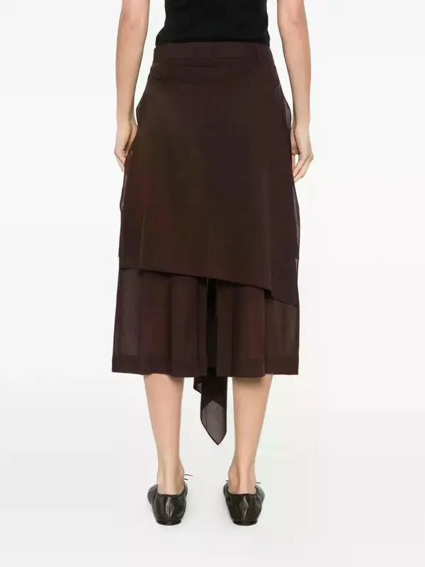 QASIMI Tiered Draped Skirt