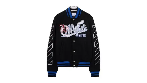Off-White Wool Varsity Jacket - Black