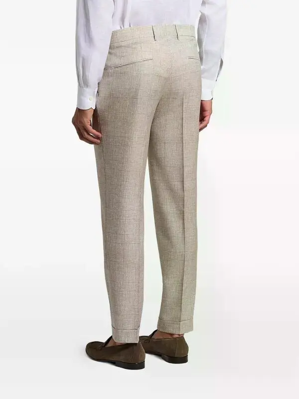 Peserico Checked Pleated Trousers