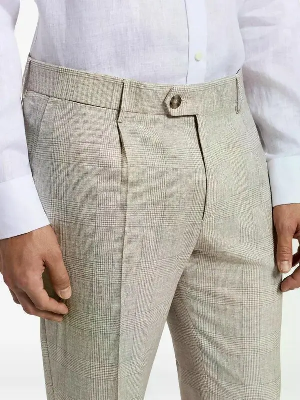 Peserico Checked Pleated Trousers